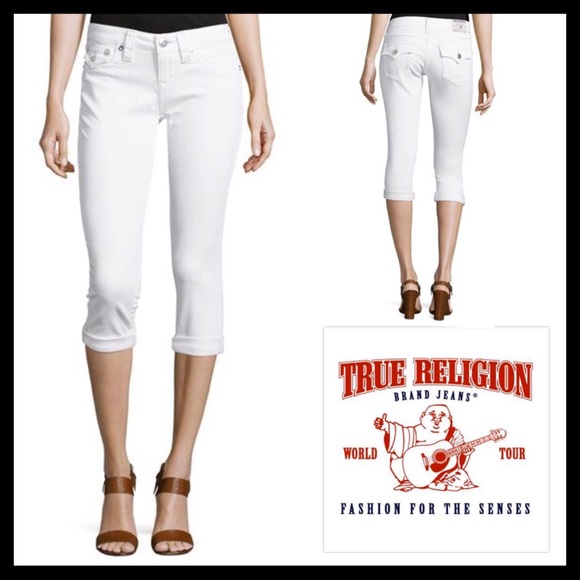 True Religion | Jeans | True Religion Flap Pocket Rolled Capri Jeans White | Poshmark